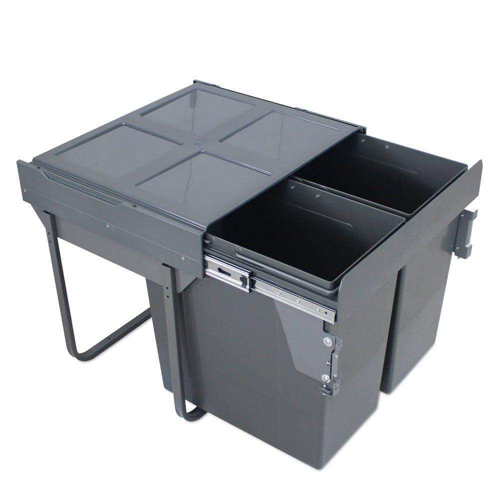 Pull-out Waste Bin with 2x45L Plastic Bucket For 60cm Cabinet in Dubai ...