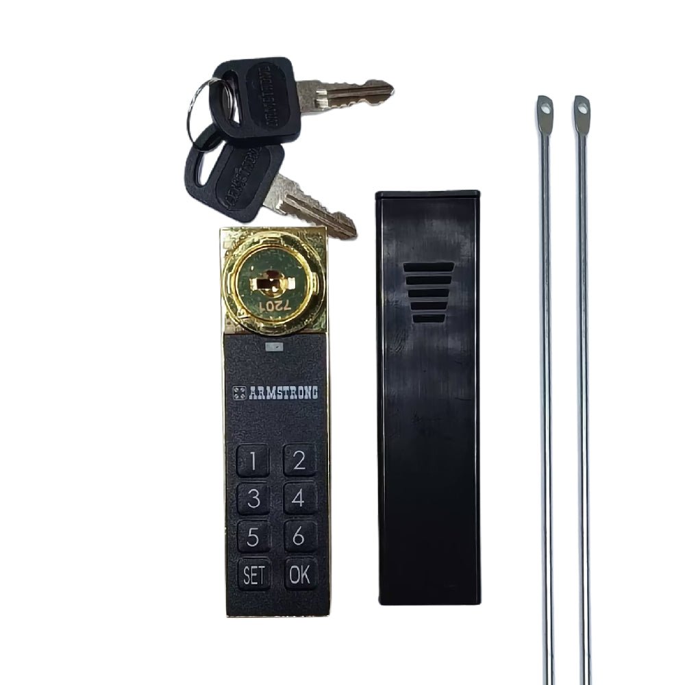 Armstrong Cabinet Lock with Keypad & Manual Key Protection - Bronze ...