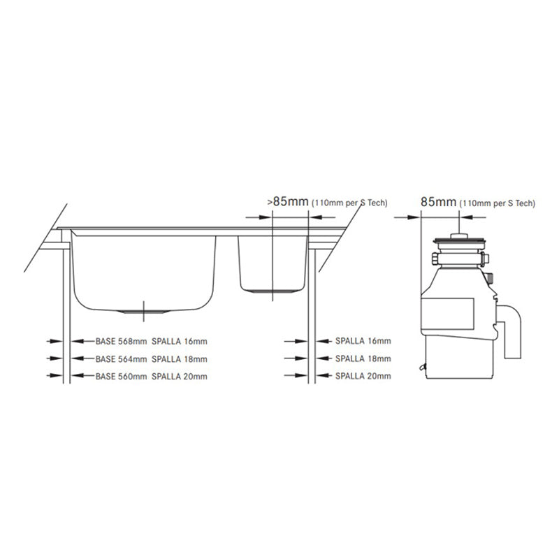 Franke Food Waste Disposer - TE-75, 2700RPM – MeeraMore