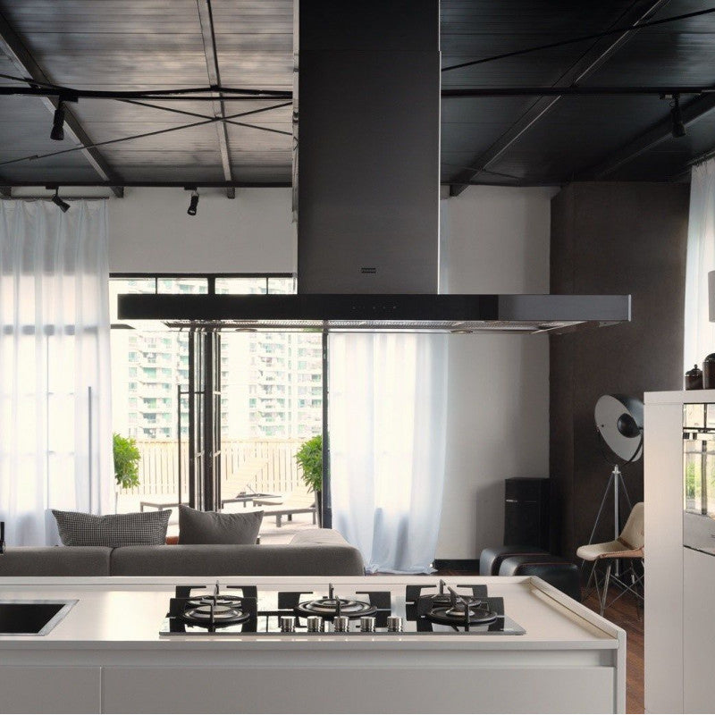 Franke 90cm ISLAND Kitchen Extractor Hoods, Crystal FCR 925 I BK XS ...