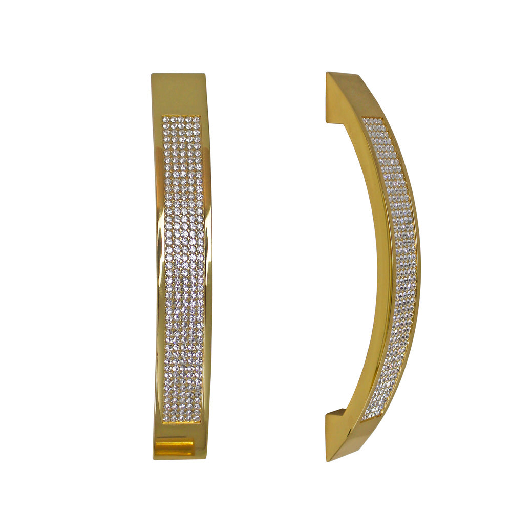 Gold Plated Decorative Handle with Crystals – MeeraMore