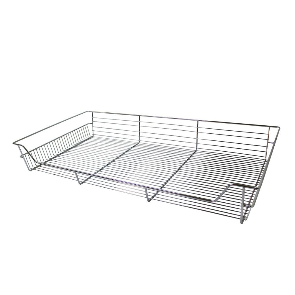 Pull-out Small Storage Basket, Full Extension Slide - Steel Chrome Pla ...