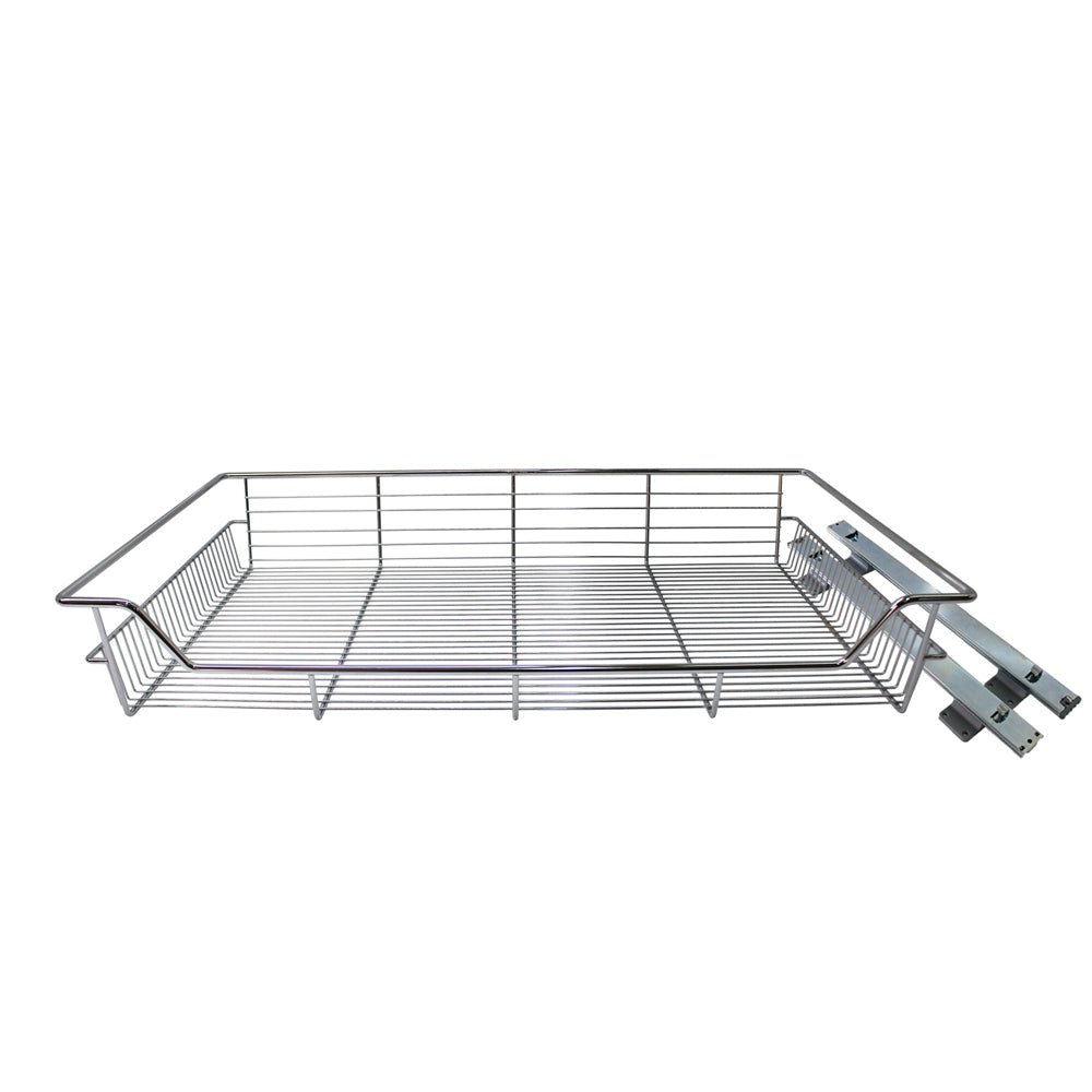 Pull-out, Soft Closing Storage Basket for Kitchen, Chrome Plated, Stee ...
