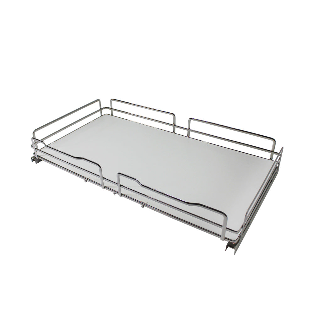 Pull-out Drawer Flat Wire Chrome Basket Silent System for 90cm Cabinet ...