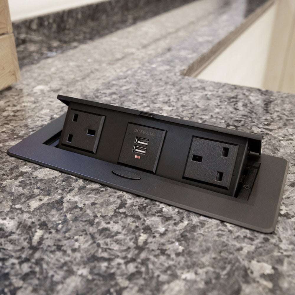 Buy Table Top Rectangular Shape Hidden Pop-up Socket in UAE – MeeraMore