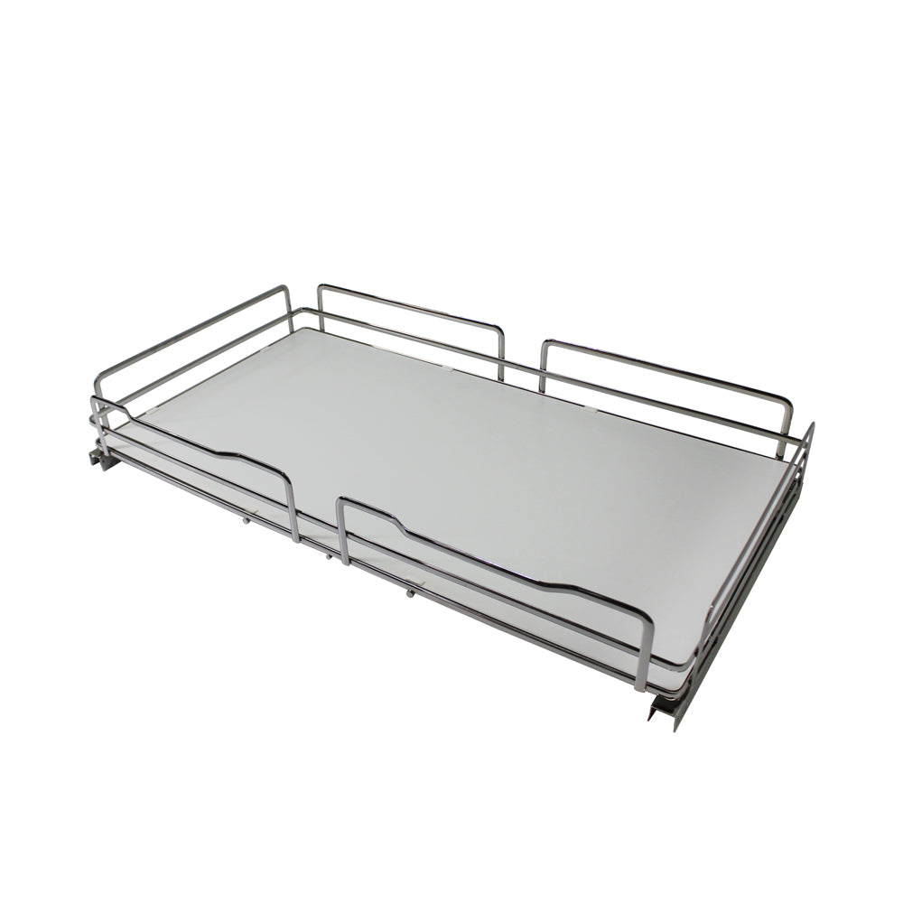 Pull-out Drawer Flat Wire Chrome Basket Silent System for 90cm Cabinet ...
