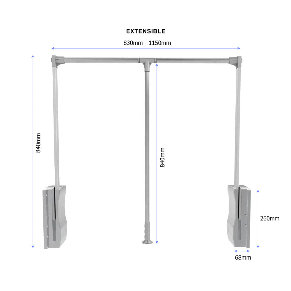 Double Pull-down Lift Wardrobe Clothing Hanger in UAE – MeeraMore